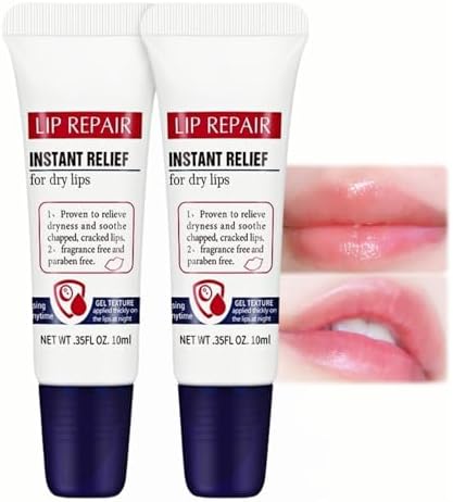 2PCS Lip Repair Balm Ointment, Lip Balm for Dry Cracked Lips, Glossier ...