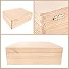 Creative Deco XL Plain Wooden Storage Box | 40 x 30 x 14 cm (+/-1 cm ...