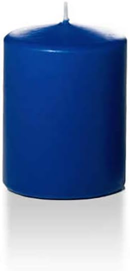 Yummi 57mm x 71mm Royal Blue Slim Pillar Candles – 8 candles – 15 Hours ...