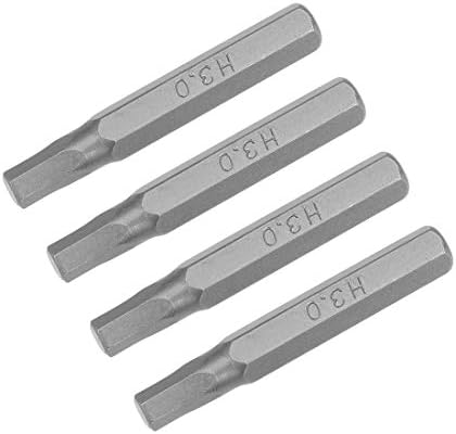 uxcell Hex Bits 4pcs 5/32 Inch Hex Shank H3 Hexagon Screwdriver Bit Set ...