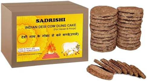 Cow Dung Cake(Brown), 1 Count : Amazon.in: Home & Kitchen