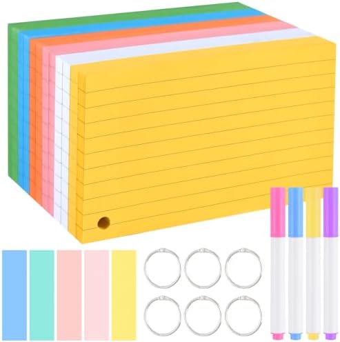 Amazon.com : 400 Pieces Colored Index Cards 3x5 Inches, Ruled Index ...