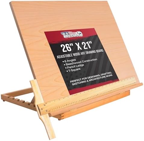 Amazon.com: U.S. Art Supply Large 20-1/2" x 17" Adjustable Wood Art ...