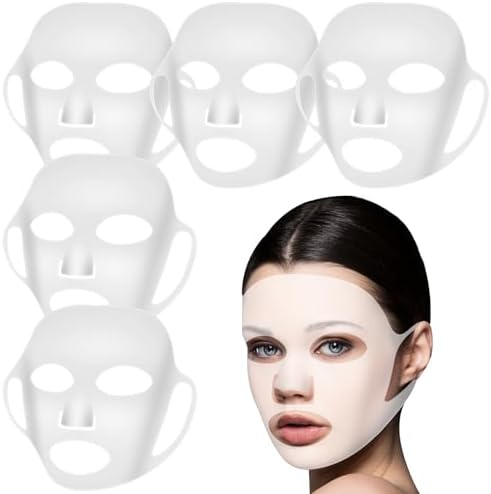 Amazon.com: Ptwola 5 Sheets Silicone Face Mask Cover Reusable ...