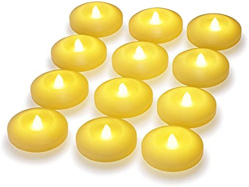 Amazon.com: Aignis Flameless LED Floating Candles, 3 Inch White Battery ...