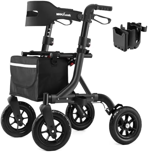 Amazon.com: MAXWALK Walkers for Seniors, Rollator Walker with Seat, 12 ...