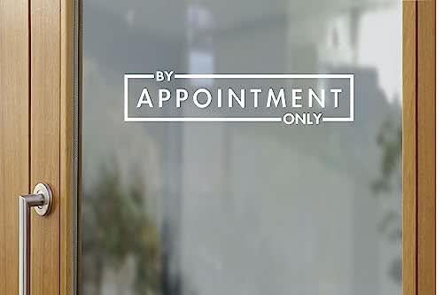 Amazon.com: ZLKAPT White By Appointment Only Vinyl Decal - 3.5"x13 ...