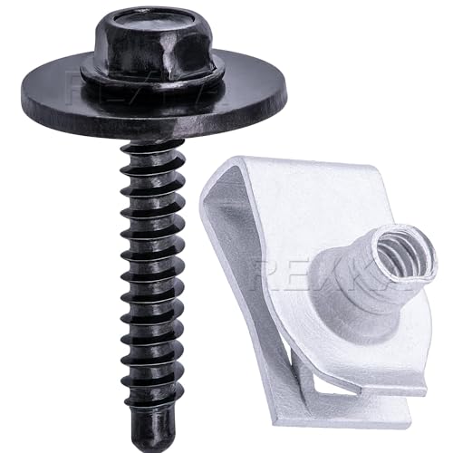 Rexka 10 Sets M4.2x1.41x25 Multi-Purpose Bolt U Nuts for GM Chevy Buick ...