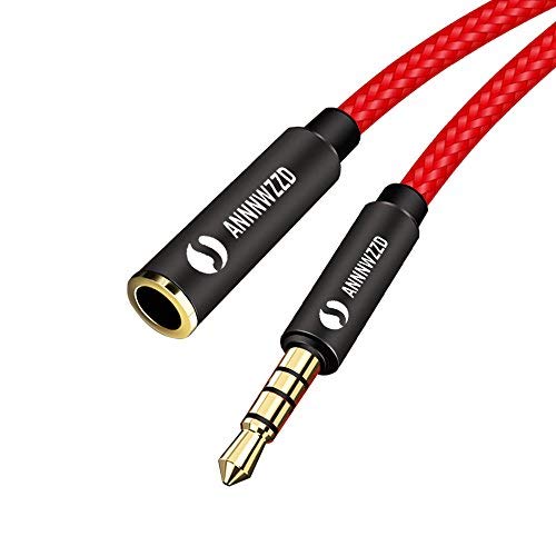 ANNNWZZD 3.5mm Headphone Extension Cable,Extension Aux Lead, 4 pole ...