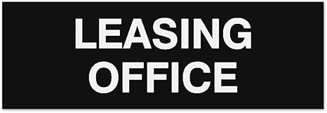Amazon.com : Signs ByLITA Basic Leasing Office Sign - Laser-Engraved ...