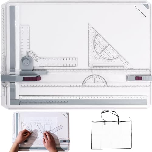 Gekufa A3 Drawing Board, 51 x 37 CM Multi-function Technical Drafting ...