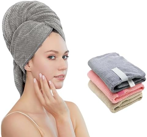 Amazon.com: Oerbios Large Microfiber Hair Towel Wrap for Women, Hair ...