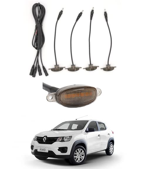 AYW 4 LED Front Grill Led Lights Amber Lights DRL For Kwid-Renault-2015 ...