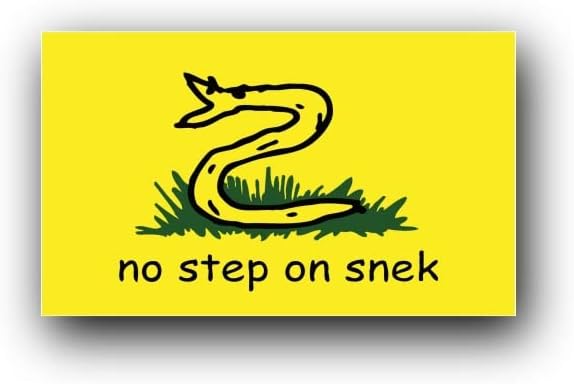 Amazon.com - No Step on Snek Don't Tread on Me Snake Gadsden DTOM Decal ...