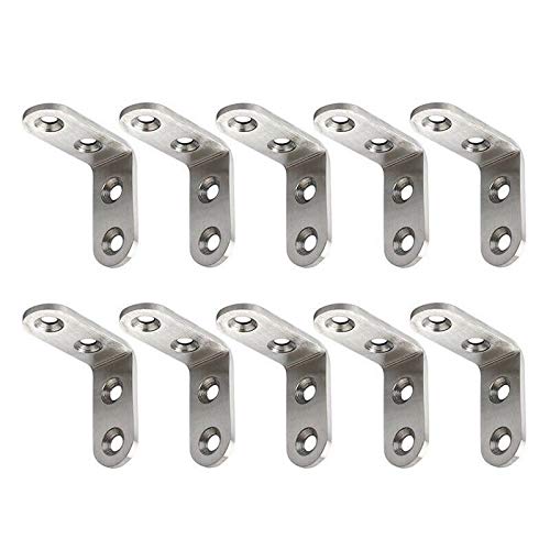 BIG BOOM® Silver Angle Bracket 10pcs Joint Support Connector Corner ...