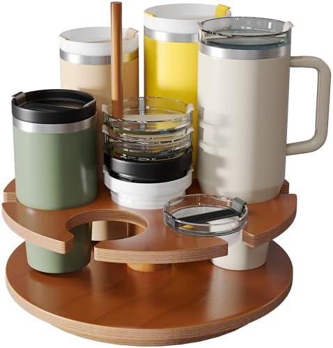 Amazon.com - NETEL Stanley Cup Organizer Rotatable Tumbler Organizer 6 ...