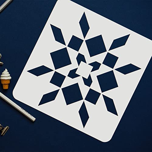 FINGERINSPIRE Barn Quilt Stencil 30x30cm Reusable Sunshine Quilt Block ...