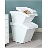 SORTERA Waste sorting bin with lid, white, 60 l, 41x55x45 cm for home ...