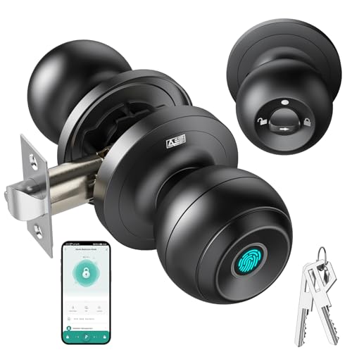 Snapklik.com : AST Fingerprint Door Knob, Keyless Smart Door Knob Lock