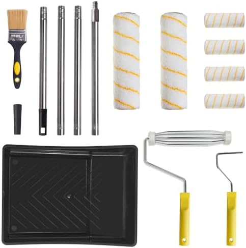 Paint Roller Set with Extension Pole, Roller Set for Painting, Long ...