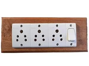 Buy Pure Wooden Switch Board 3 Socket 6feet Power Cord Online at Low ...