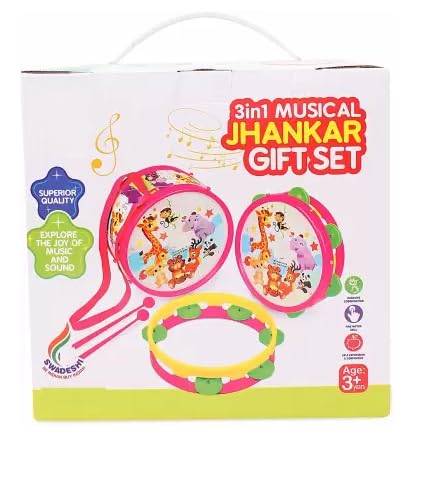 Buy Kidziit 3 in 1 Musical Jhankar Gift Set - Multicolor Online at Low ...
