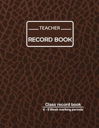 Teacher Record Book For Grading: Grading Book For Teachers. Large Grid ...