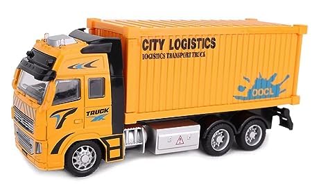 ADSILTIA Construction Logistics Truck Toy for Kids Friction Powered ...
