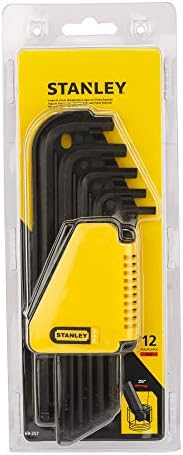 STANLEY 69-257 12-Piece Key Ring Imperial Allen Hex Key Set L/ARM ...