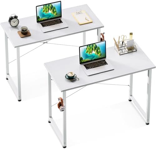 Amazon.com: Coleshome 32 Inch Small Computer Desk Set of 2, Modern ...