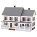 Amazon.com: HO Scale Assembled Model Village Two-Story House with Porch ...