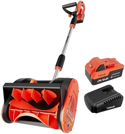 Amazon.com: VOLTASK Cordless Snow Shovel, 48V | 17-Inch Cordless Snow ...