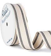 Amazon.com: Ribbli Natural Cotton Stripe Ribbon,5/8 Inch x 10 Yard ...