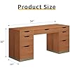 Amazon.com: MaverickFurni 54 Inch Executive Desk with Drawers, Computer ...