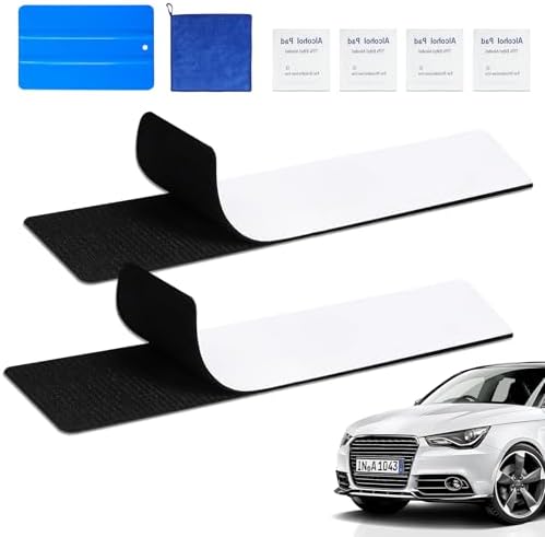 WUFANC 2 Pairs of Velcro Number Plate Holders, Self-Adhesive Number ...