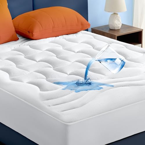 Bedsure Waterproof Mattress Protector Queen Size - Quilted Fitted ...