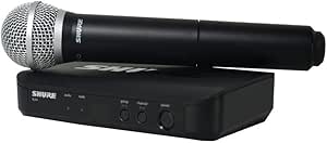 Microfone de Mão Sem Fio Shure BLX24/PG58, Cápsula PG58 : Amazon.com.br: Instrumentos Musicais