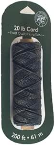 Amazon.com: Hemp Sisters HTD-10-BK 20# Test 50 grm Hemp Twine Spool ...