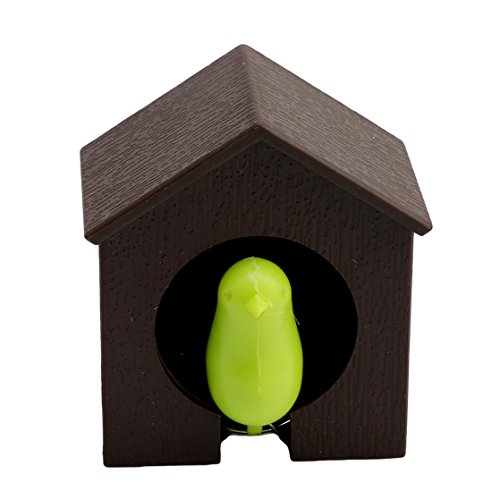 UNKE Cute Sparrow Bird House Nest Whistle Keychain Key Ring Key Holder ...