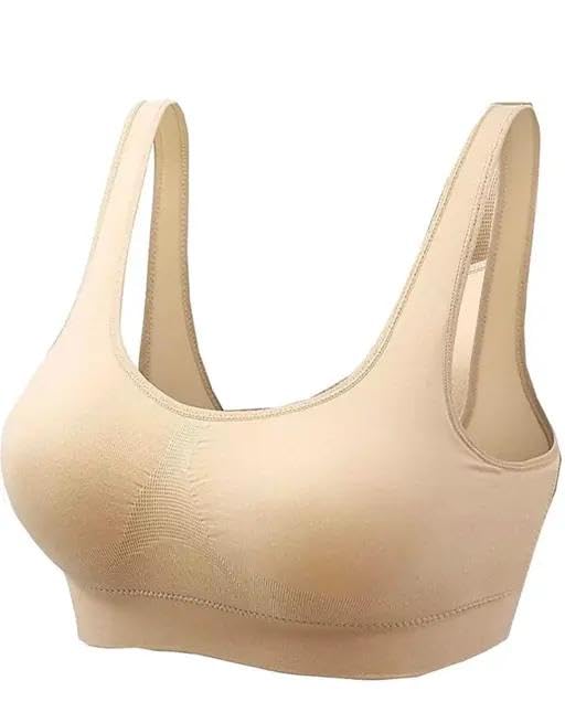Buy Women's Seamless Cotton Slip Bra Gym, Yoga and Sportswear for The ...