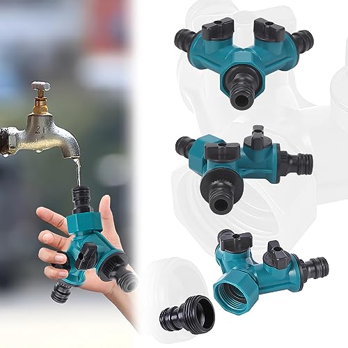 2 Way Hose Splitter ABS Dual Pipes Connector Garden Hose Pipe Splitter ...