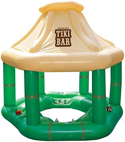 Amazon.com: Swimline Floating Tiki Bar Pool Float,Green : Toys & Games