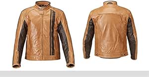 Amazon.com: TRIUMPH LEATHER MOTORCYCLE JACKET RAVEN TAN MENS SMALL ...