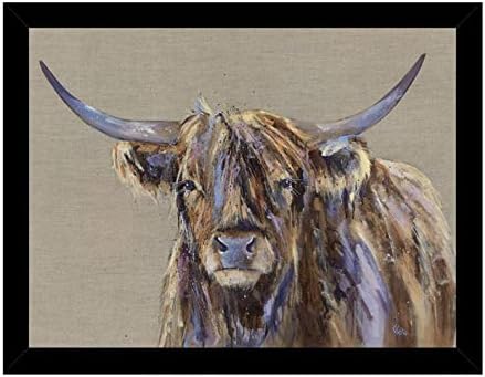 Artko Framed Print – Hamish by Louise Luton – Highland Cow Contemporary ...