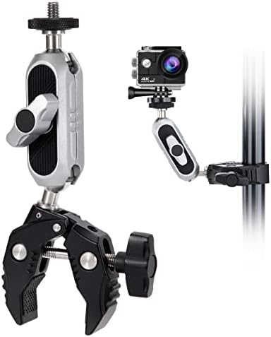 Super Clamp Mount Action Camera Mount with Magic Arm 360° Double ...