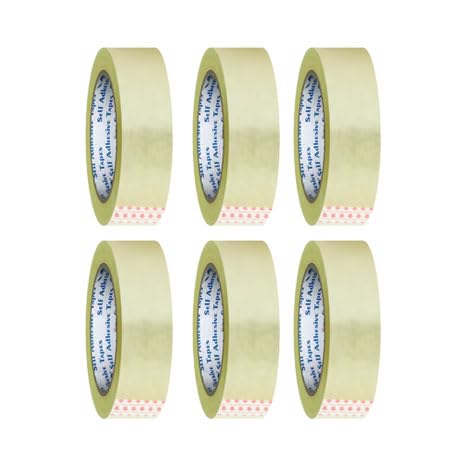 Transparent Cello Tape - 40 Meters in Length - 24mm / 1" Width - 6 ...