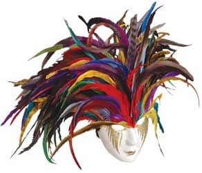 Amazon.com: Deluxe Rainbow Feather Mask : Everything Else