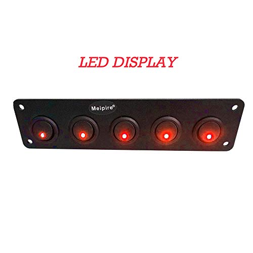 Snapklik.com : Meipire 5 Gang Rocker Switch Panel ON-Off Switch Panel ...
