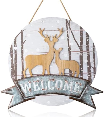 Amazon.com : HPNIUB 3D Winter Cardinal Bird Welcome Front Door Wreath ...