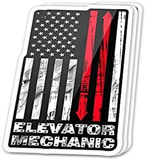 Amazon.com - Elevator Mechanic American Flag Patriotic Print Sticker ...